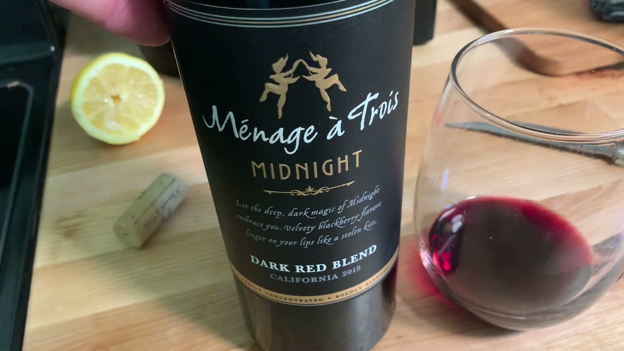 Ménage a Trois “Midnight” Dark Red Blend taste test and review [Ménage a Trois “Midnight” Red Wine]