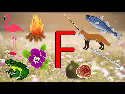 30 Words That Start With Letter "F" | Learning The Alphabet | Videos For Kids