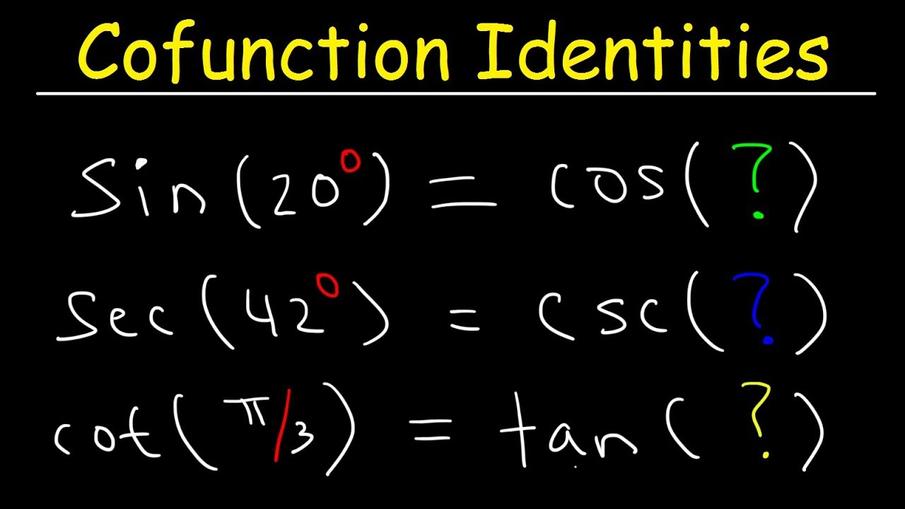 Cofunction Identities   Examples & Practice Problems   Trigonometry