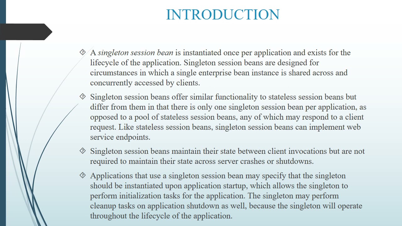 Singleton session bean