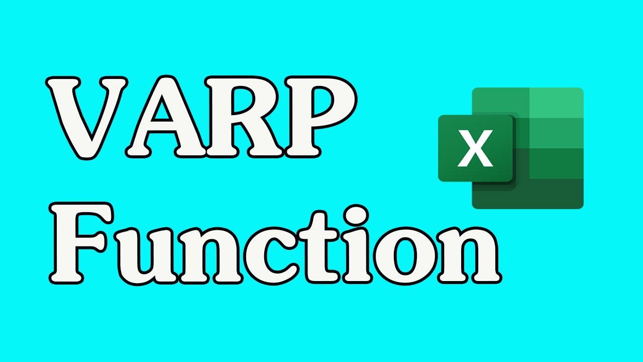 How to Use the VARP Function in Excel