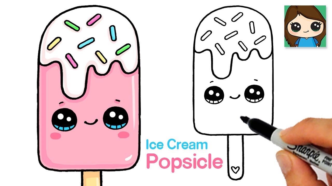 How to Draw an Ice Cream Popsicle Easy