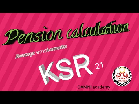 KSR- Pension calculation//Average emoluments // Previous Question and answers.