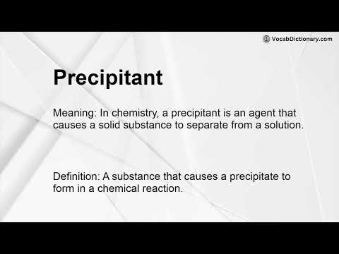 Precipitant Meaning