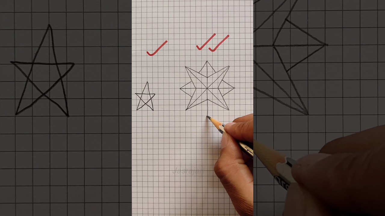 How to draw a star🤔😱 #shorts #craft #art #drawinh #crafts #satisfying #shortvideo