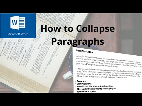 How to collapse paragraphs in Microsoft Word | ITs Easy Training