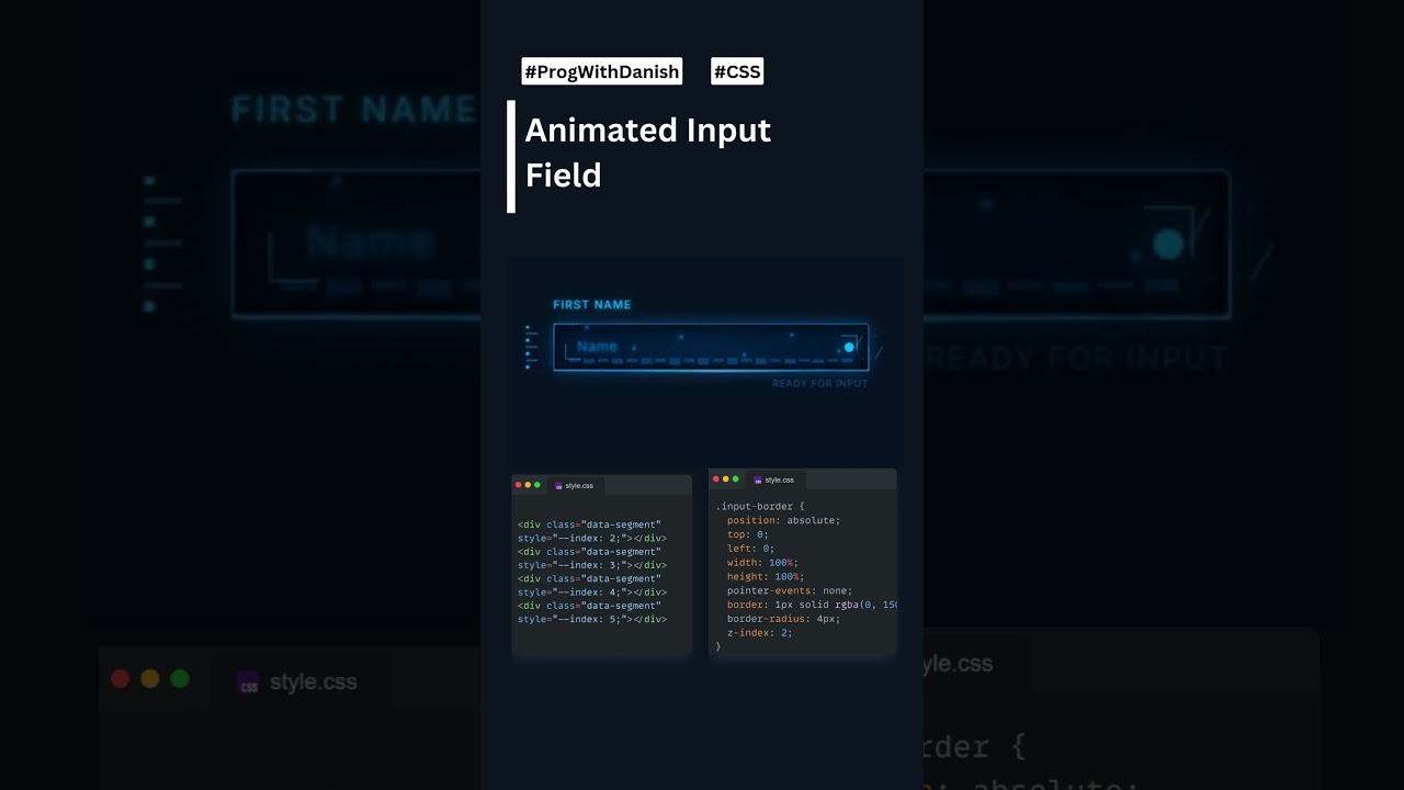 Animated Input Field #coding #learnhtml5andcss3