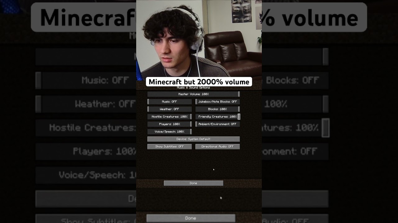 Minecraft but 2000% volume