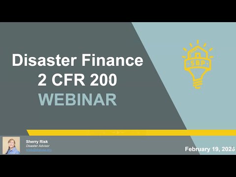 Understanding the Basics of Title 2 CFR Requirements Webinar