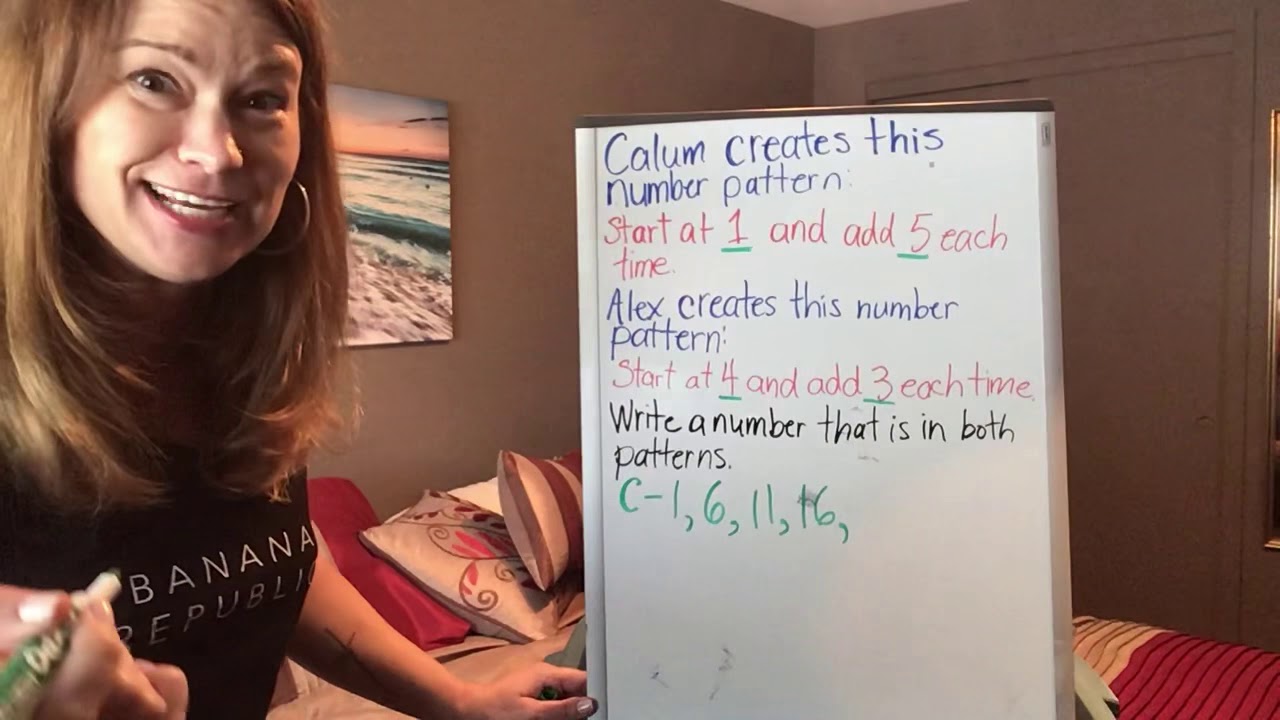 Solving number pattern word problems