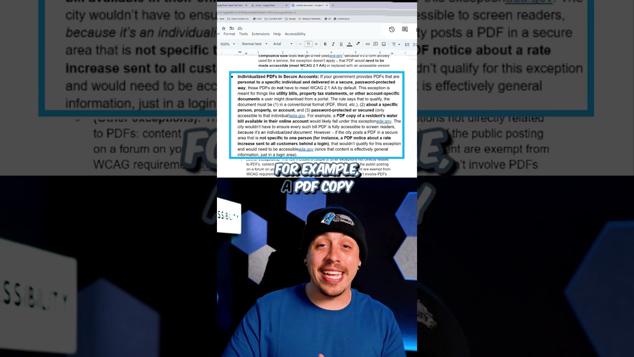 ADA Title 2 Requirements: Exceptions for individual PDFs in secure accounts #ada #pdfaccessibility