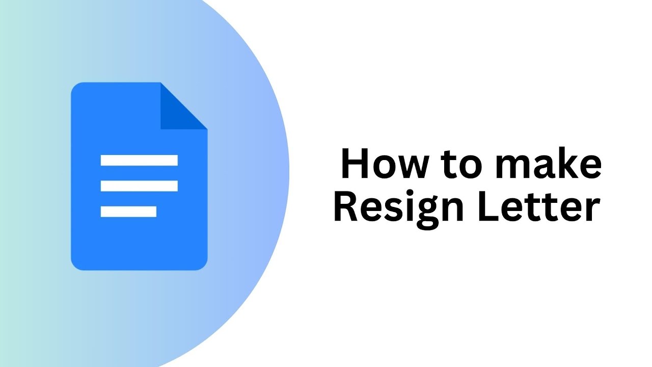 How to make a resign letter on Google Docs - Step-by-Step Guide:  Google Docs