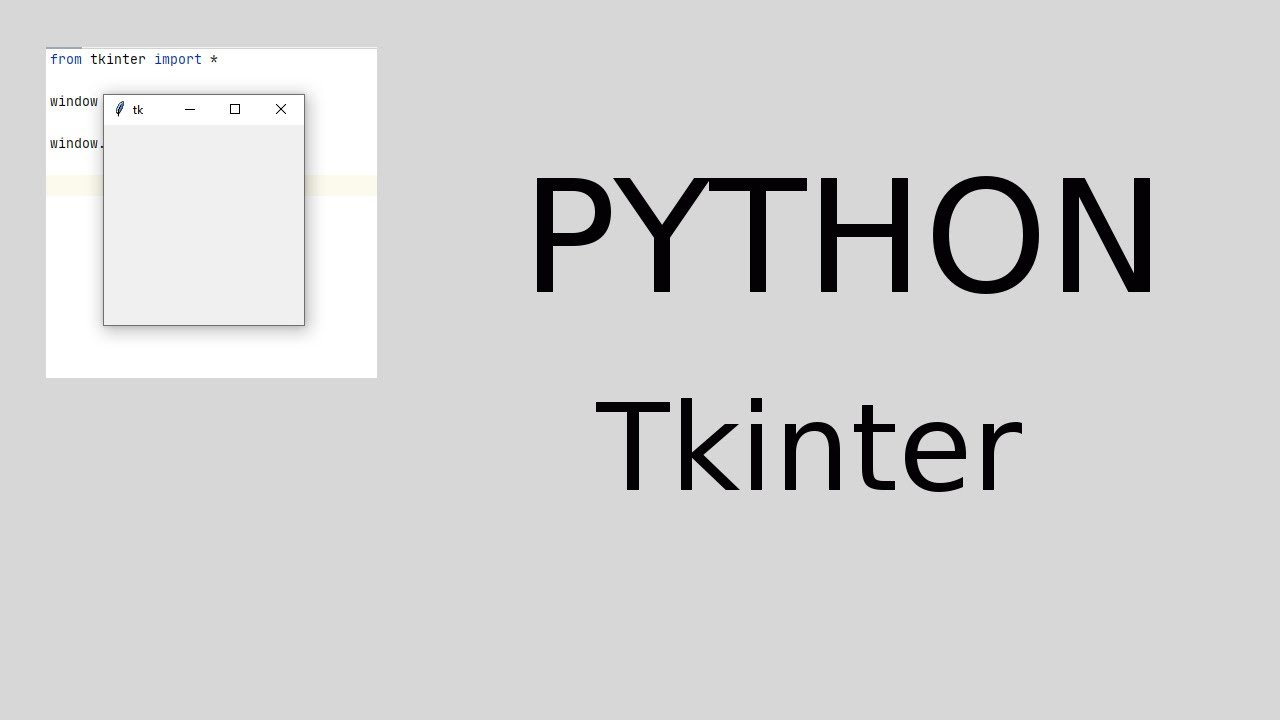 How to make Windows Python GUI Tkinter Basic - Create Main Window #1