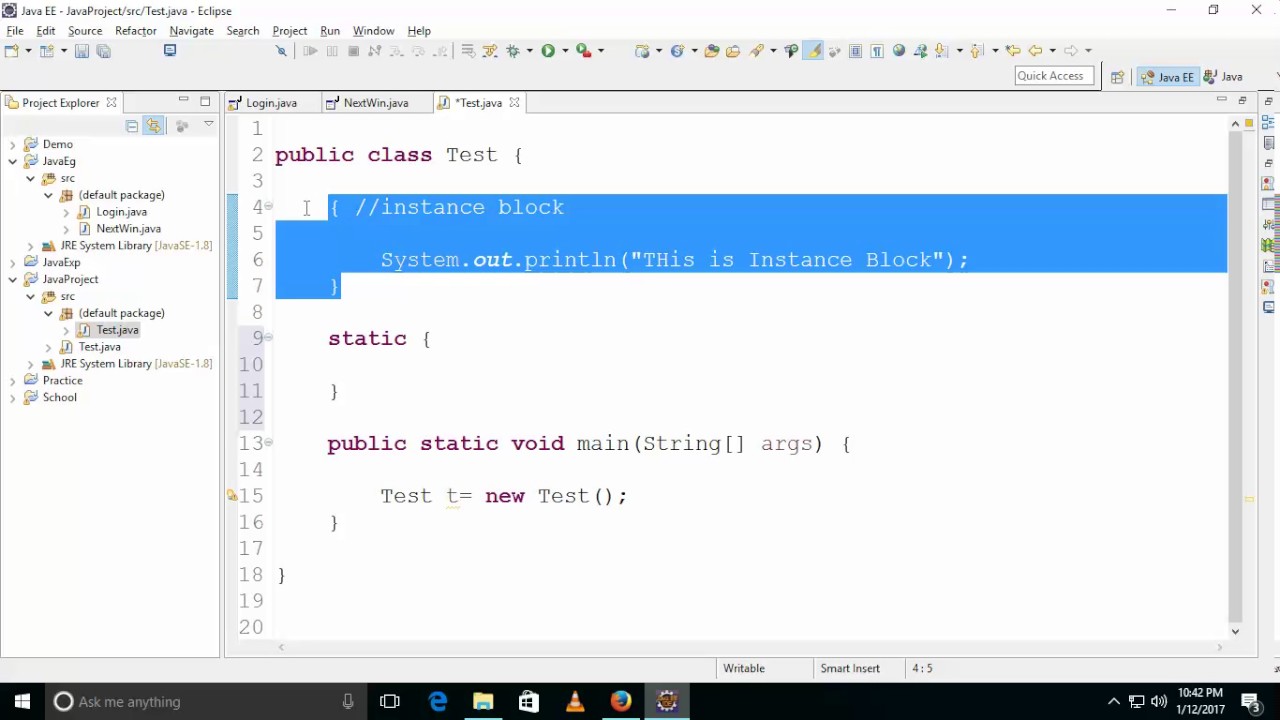 Java Blocks - Instance and Static Blocks - Intact Abode