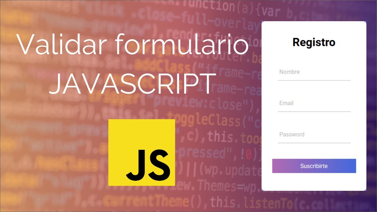 💻 Validate REGISTRATION FORM with JAVASCRIPT