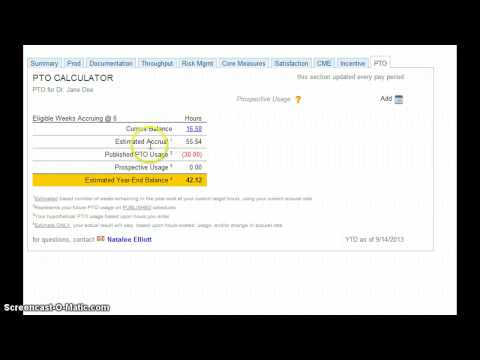 EMA PTO calculator