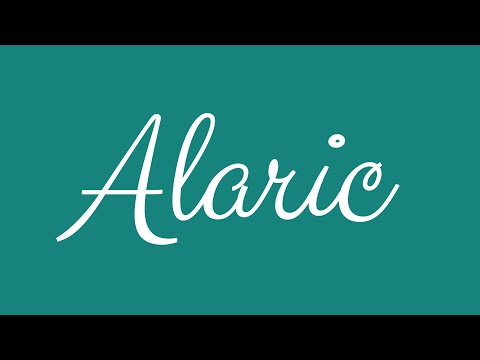 Learn how to Sign the Name Alaric Stylishly in Cursive Writing