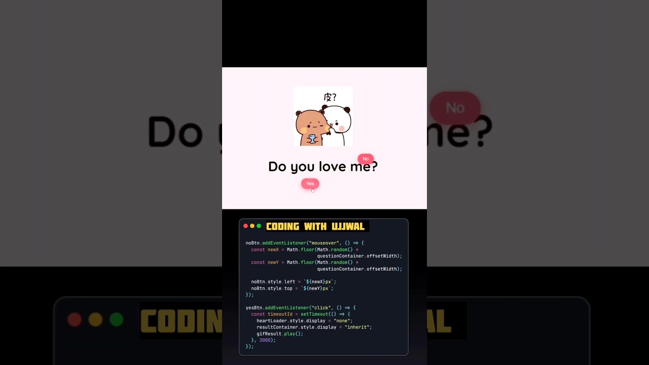 💖 Create a Stunning Love Animation Using HTML, CSS & JavaScript! 🎬