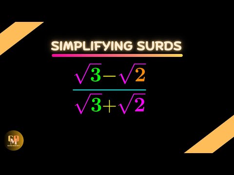 How to Simplify (√3 - √2) / (√3 + √2) | Step-by-Step Solution | Simplifying Surds