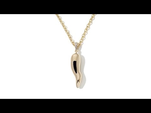 Roberto by RFM Italian Horn Pendant with 28 Chain