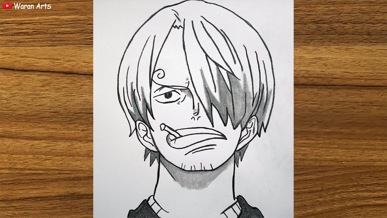 Easy Anime Drawing | How to Draw Sanji - (One Piece) step-by-step | Drawing for Beginners