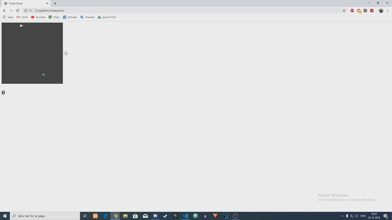 Coding JavaScript Snake Game Plain Vanilla JavaScript & HTML Canvas
