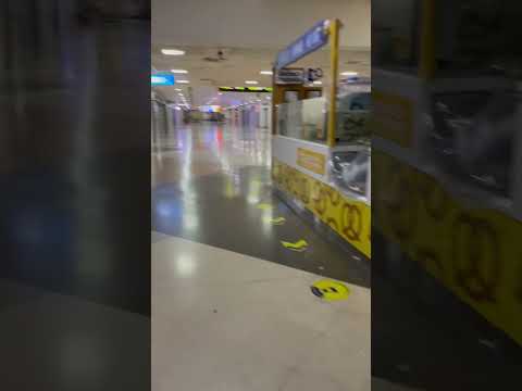 Sleeping at Panama airport middle of the night finding a place to sleep. Ghost town