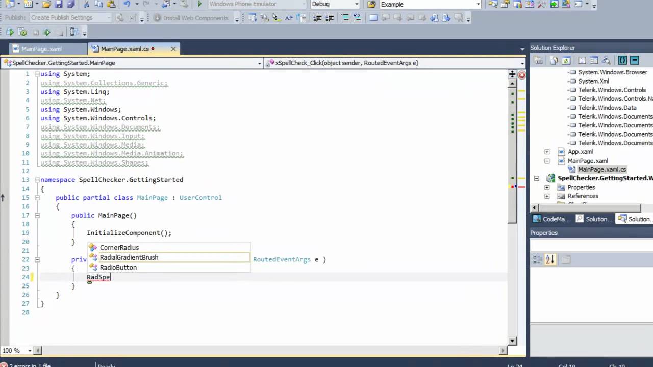 SpellChecker: Getting Started (Silverlight & WPF)