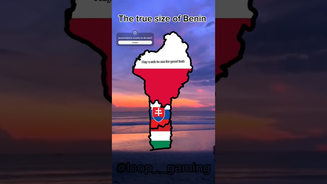 The true size of benin #geography #history #country #mapping #cvc #empire #map #maps #countryballs