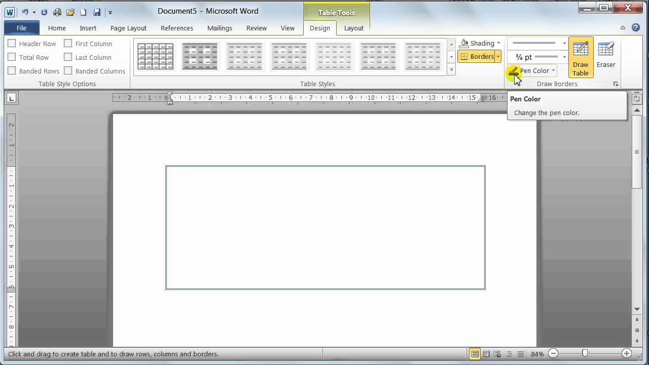 Microsoft Word 2010 Insert Tables - Tutorial 19