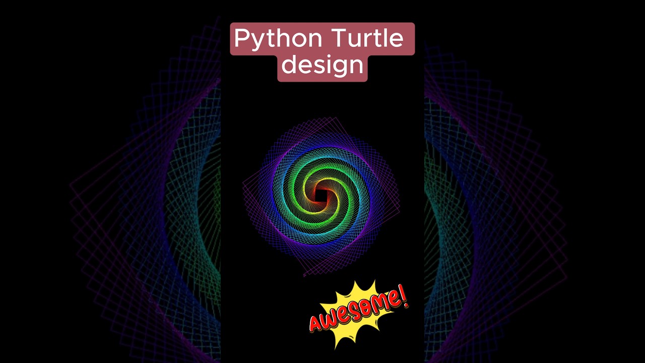 Rainbow Spiral: Python Turtle Tutorial 🌈 #PythonTurtle  #TurtleGraphics #PythonProgramming