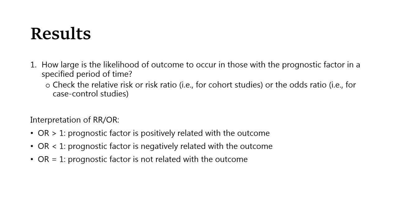 EBM: Prognosis