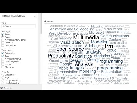 Academic Hub | D3 Word Cloud Plugin