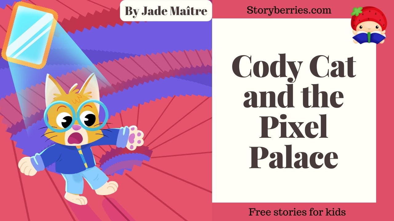 CODY CAT AND THE PIXEL PALACE #coding 🍓 Read along animated picture book with English subtitles 🍓