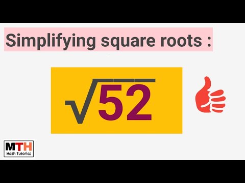 Square root of 52 || simplifying surds