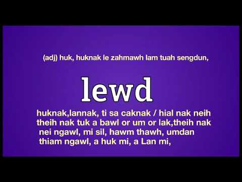 lewd meaning in English Ngawn