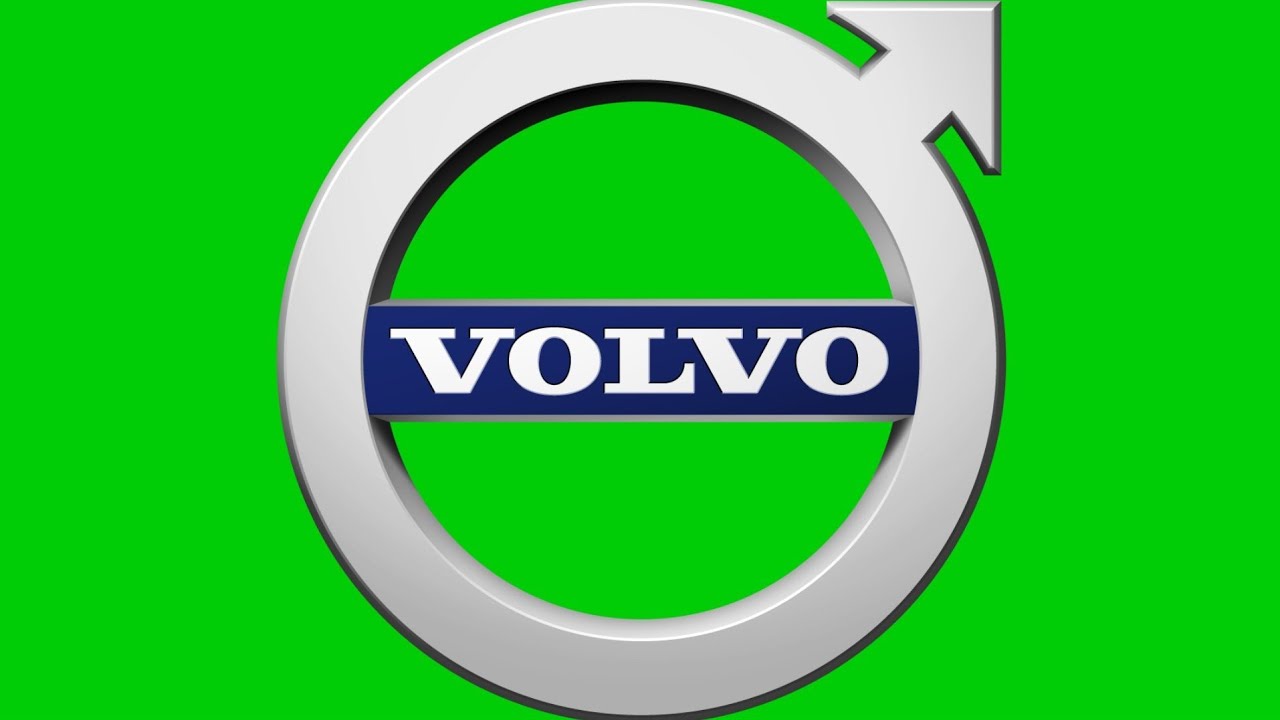 GREEN SCREEN: Logo Volvo.