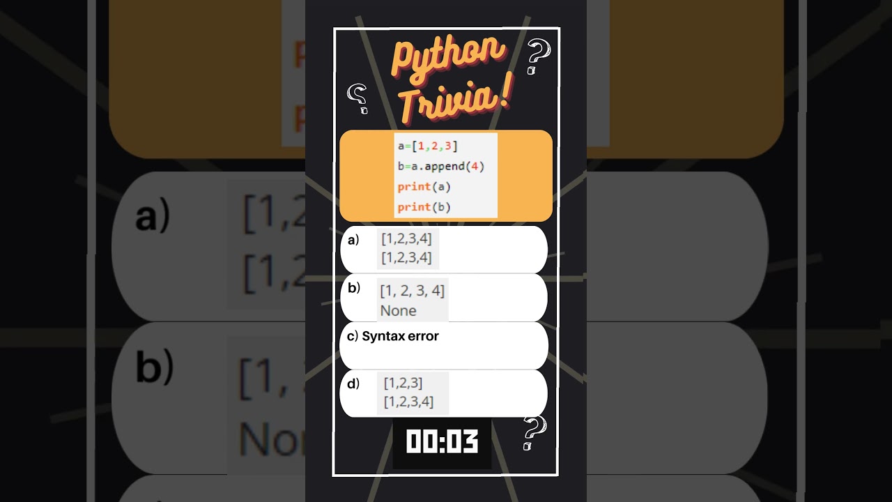 Python Trivia   List 60 #coding #python #techcommunity #shorts #trending #viral #datascience