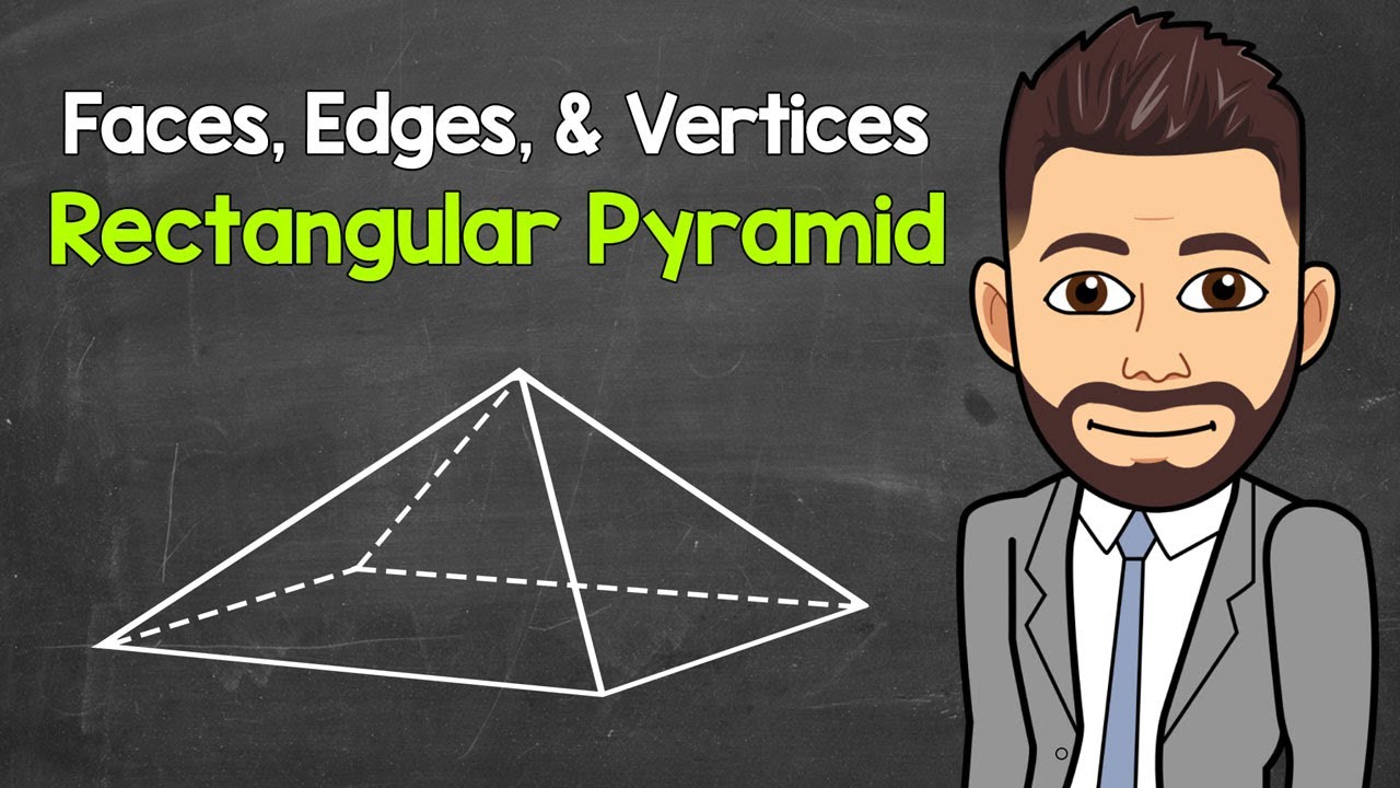 How Many Faces, Edges, and Vertices Does a Rectangular Pyramid Have? | Geometry | Math with Mr. J