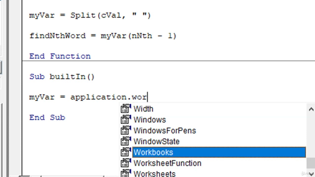 Using worksheet function in VBA
