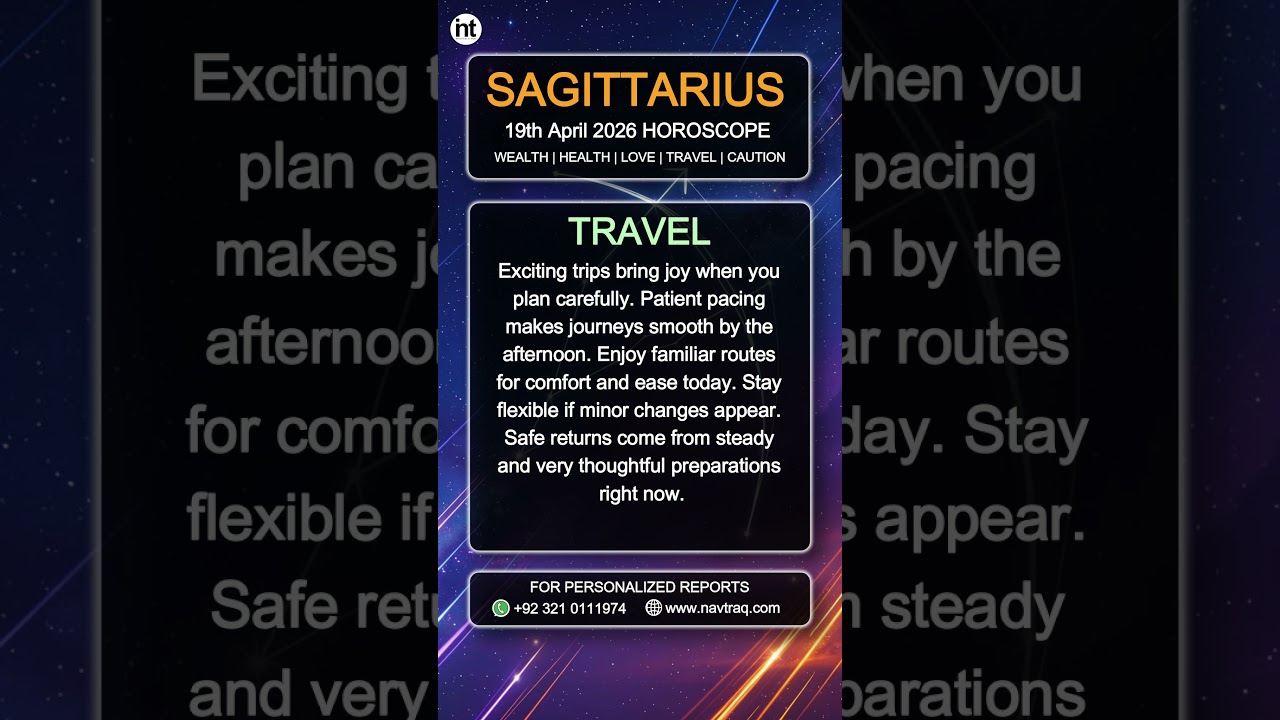 Sagittarius ♐️ Apr 19, 2026 Horoscope | Smart Steps & Exciting Travel