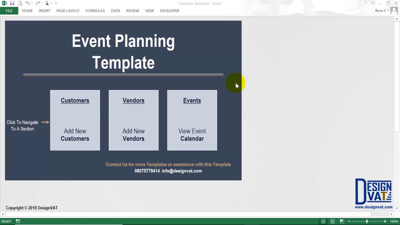 Event Planning Template [Track Appointments With Excel]