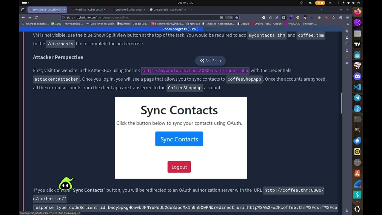 OAuth Vulnerabilities TryHackMe WalkThrough