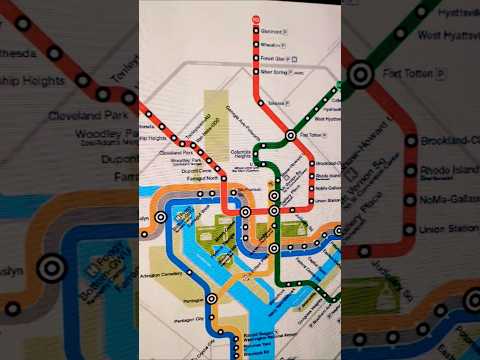 ???? ???? MAP OF SUBWAY IN WASHINGTON D.C. – ???????? WASHINGTON DC, USA #transit #subway #metro #map