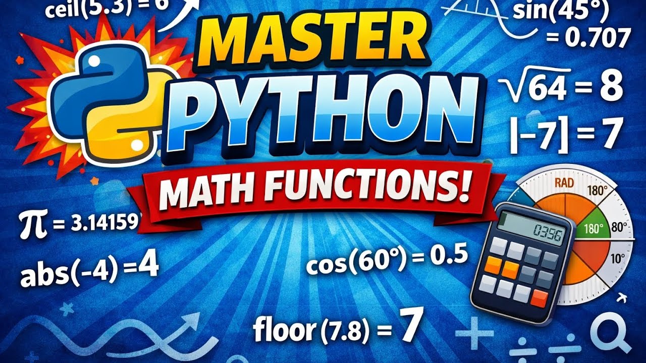 Python Math Library Program for Beginners | ceil floor sin cos trunc pi Code