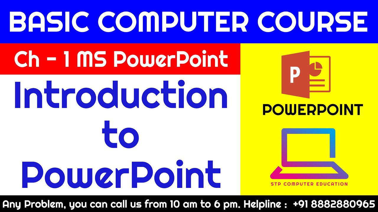 Ms Powerpoint Chapter - 1 Introduction to Powerpoint