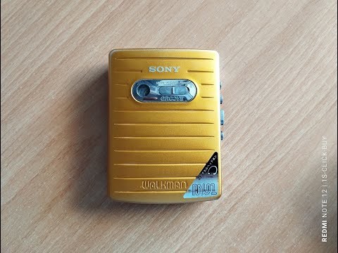 Sony Walkman Cassette player WM-MV1 yellow Working video test | Reverb