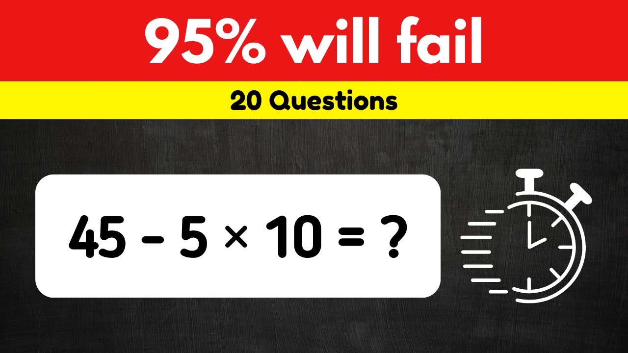Math Quiz That Will Stump Even The Smartest Minds
