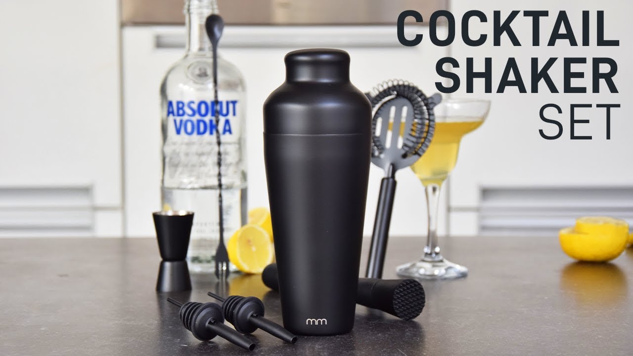 Black Cocktail Shaker Set