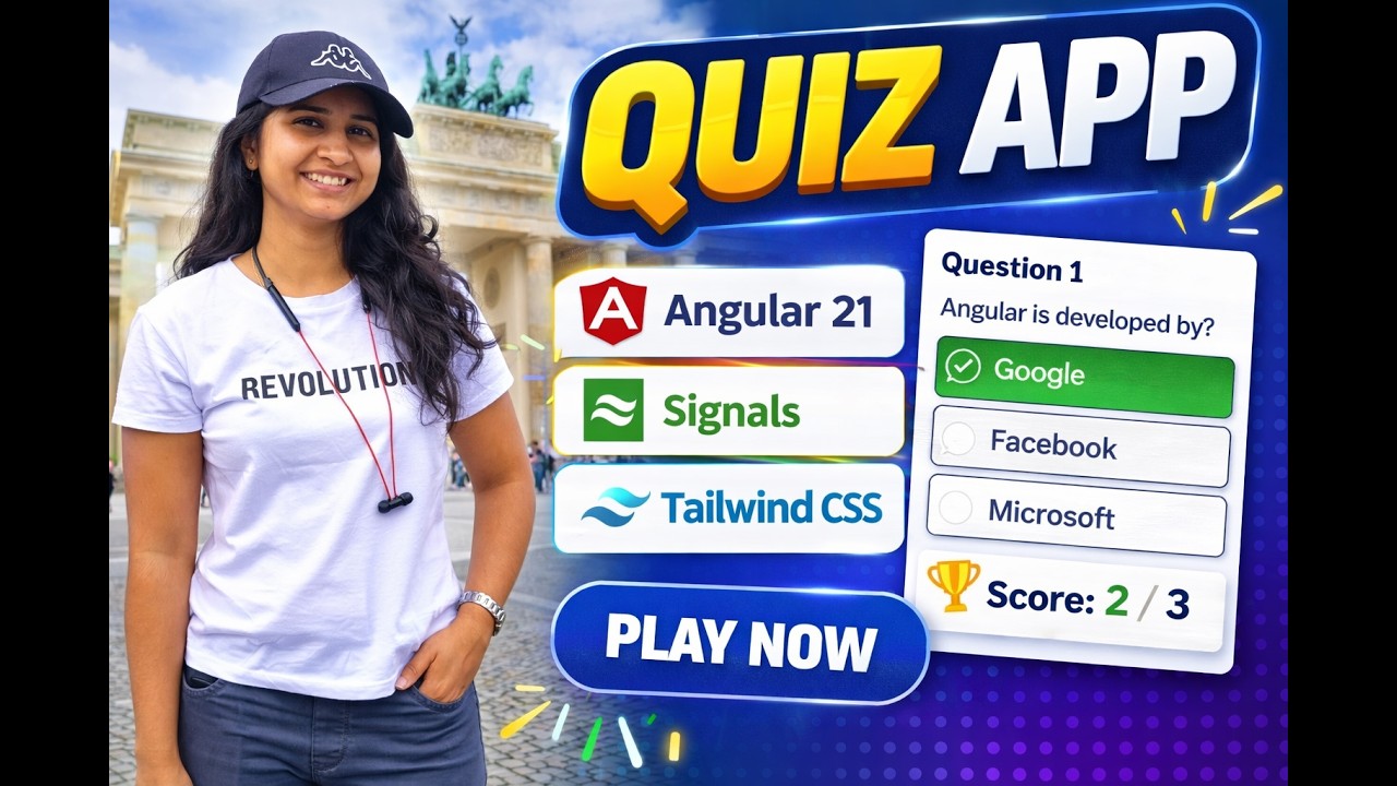 Quiz App | Signal Based Mini Projects using Angular 21 & TailwindCSS